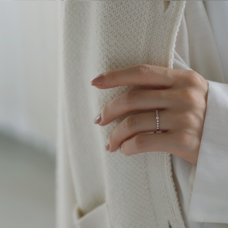 ANNIVERSARY ダイヤ9粒リング – SIENA ROSE